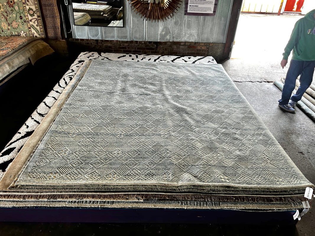 Long Duk Dong AKA The Donger 8x10 Light Blue and Ivory High Low Hand-k ...